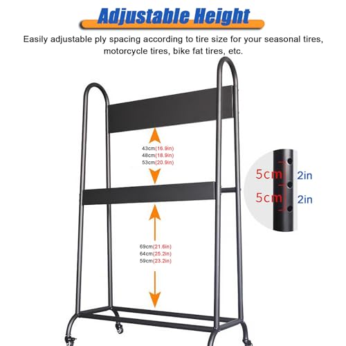 REMYSAOS Tire Equipment Display Stand Motorcycle Tire Rack Adjustable ...