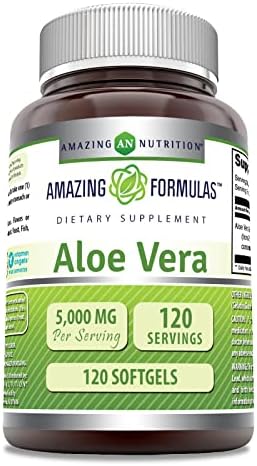 Amazon.com: Amazing Formulas Aloe Vera 5000mg 120 Softgels Supplement ...