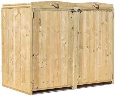 WALTONS Premium Bin Store | Pressure Treated | Wooden Garden Compact ...