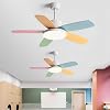 Amazon.com: IBalody Kids Quiet Ceiling Fan with Light 36in Colorful ...