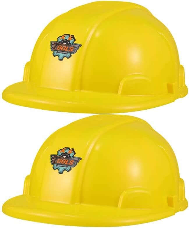 Amazon.com: STOBOK 2Pcs Kids Construction Hat Yellow Construction Hats ...