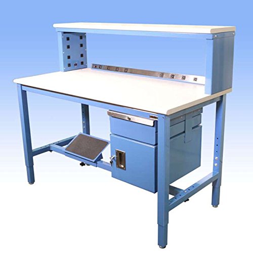 Adjustable Height ESD-Safe Heavy Duty Workbench with 5000 lb Weight ...