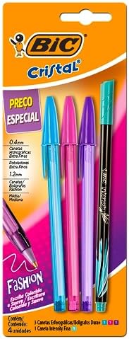 BIC, Kit Cristal Fashion + Intensity, 4 Unidades | Amazon.com.br