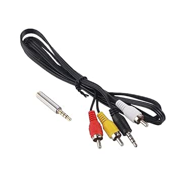 AV Cable for 2 Audio and Video Cables Model B Plug and Play, Supports ...