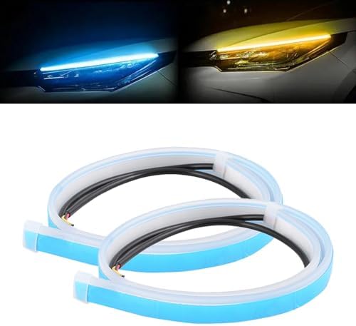 Amazon.com: ZKFAR 2 PCS Car Modification Led Light Strip with Adhesive ...