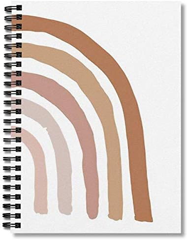 Spiral Notebook Aesthetic Boho Shades Of Brown Neutral Bohemian Rainbow ...