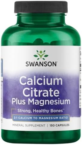 Amazon.com: Swanson Calcium Citrate Plus Magnesium - Mineral Supplement ...