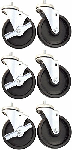 Amazon.com: 4" x 1-1/4" Caster Set of 6 for True Refrigerators ...
