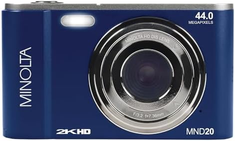 Amazon Canada: Minolta MND30 44 MP / 2.7K Ultra HD Digital Camera (Blue)
