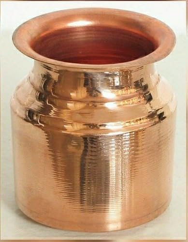 Diamond Steel Copper Rajashahi Lota |500 ml Tambe Ka Lota for Drinking ...