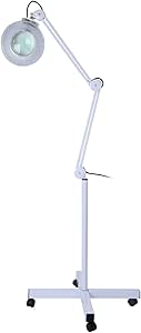 Amazon.com: Magnifying Floor Lamp, 5X LED Lighted Magnifier Glass Light ...