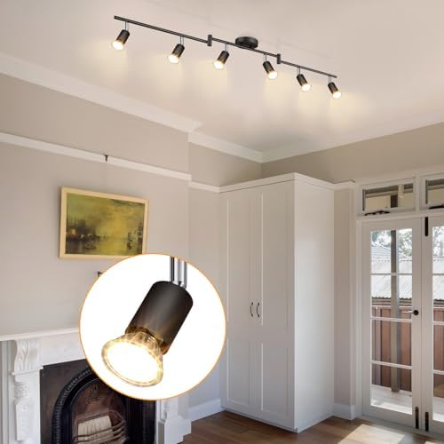 DINGLILIGHTING 6 Way LED Ceiling Spot Lights Rotatable, Track Light ...