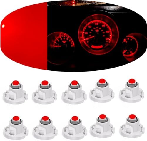Amazon.com: MOAEWN 10 Pcs T3 LED Lights Neo Wedge Led Bulbs, Red 8mm ...