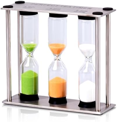Tuzsocr Hourglass Triple Sand Timer - Kitchen and Tea Timer 3+4+5 ...