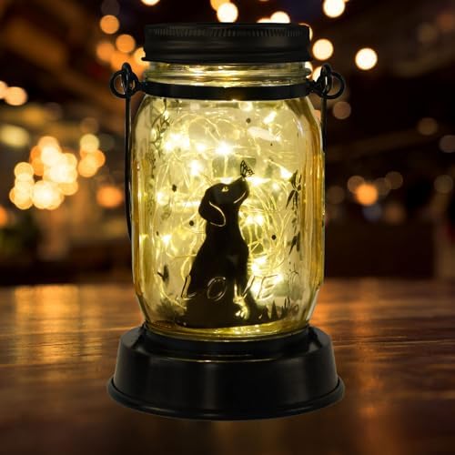 iHeartDogs Angel Dog or Cat Memorial Mason Jar Solar Light - Outdoor ...