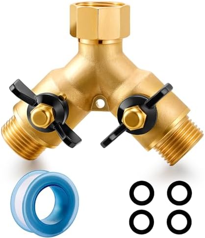 Amazon.com: YELUN Garden Hose Splitter Full Flow Splitter No Restricted ...