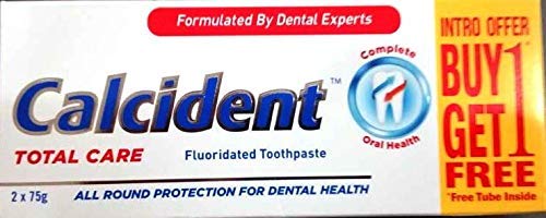 Buy Calcident total care fluoridated toothpaste 150g (pack of 2) Online ...