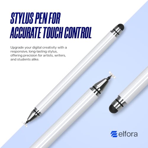 Elfora 2 in 1 Universal Stylus Pen for iOS, Android & Windows | High ...
