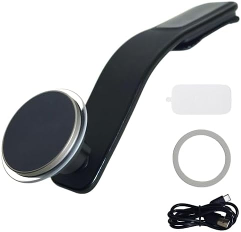 Amazon.co.jp: 2025年新型 【曲がる・360°回転】 車載充電器 MagSafe 最大15W スマホ充電 USB-TypeC ケーブル付属 予備粘着シール付属 日本語説明書付き ...