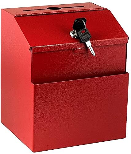 INDIAN DECOR 9041 Wall Mountable Steel Suggestion Box with Lock ...