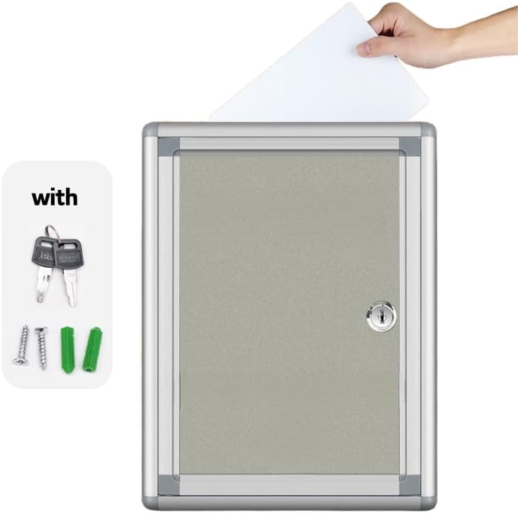 Amazon.com: ROLUXENTIA Metal Suggestion Box with Lock & Key - Secure ...