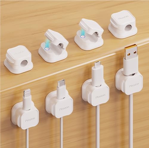 Amazon.com: 8 Pack Magnetic Cable Clip Organizer Cord Holder, Picozon ...