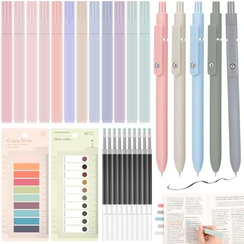 Partideal Pastel Highlighter,12 Pcs Mild Colours Highlighters with ...