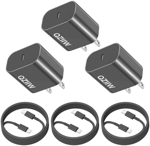 Amazon.com: 3 Pack iPhone Fast Charger, 20W PD USB C Wall Charger ...