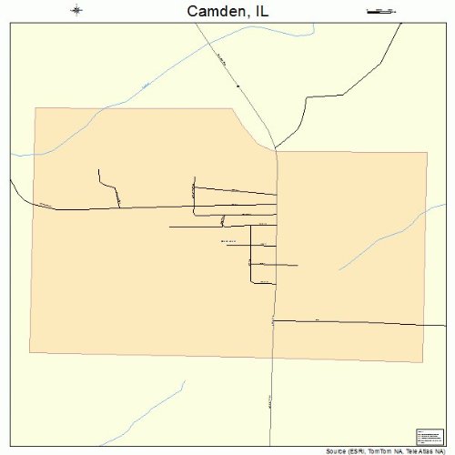Large Street & Road Map of Camden, Illinois IL - Printed poster size ...