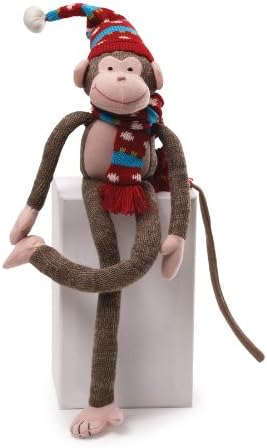 Amazon.com: GUND Fun Christmas Knit Monkey 16" Plush : Toys & Games