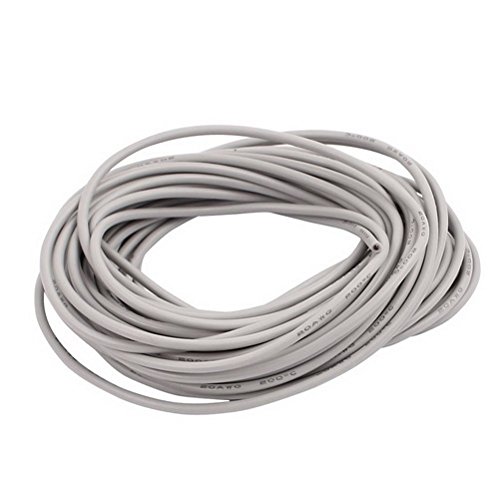15Ft 20AWG Gray Gauge Flexible Stranded Copper Cable Silicone Wire for ...