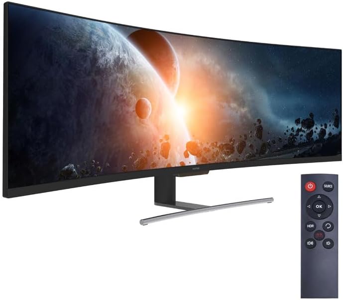 Viotek 49"" Super Ultrawide Curved HDR Gaming Monitor, 32:9 Aspect ...