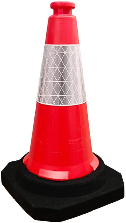 Berry 50CM Traffic Cone | High Visibility Safety Cone with Black Base ...