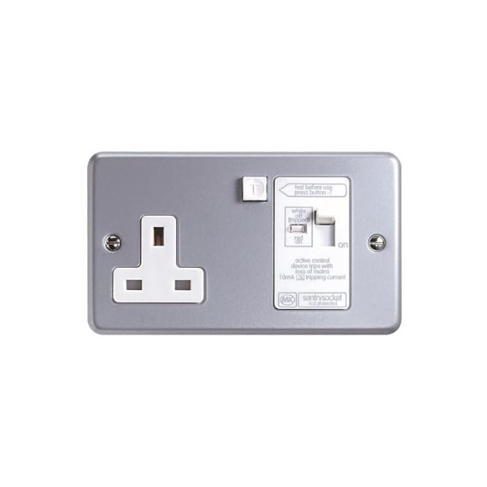 Buy MK Metalclad Plus K6102 ALM 13 amp 1-Gang Double-Pole RCD Switch ...
