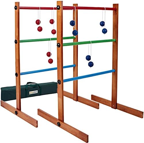 SpexDarxs Ladder Toss Outdoor Game, Wooden Golf Toss Set with Ladder ...