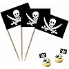 Amazon.com | LUSEOAN Pirate Toothpicks Flag Jack Rackham Small Mini ...