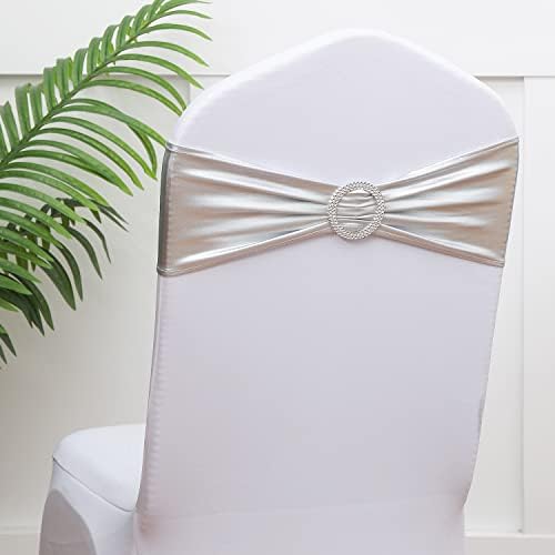 Amazon.com: Oudain 120 Pieces Spandex Chair Sashes with Buckle Stretch ...