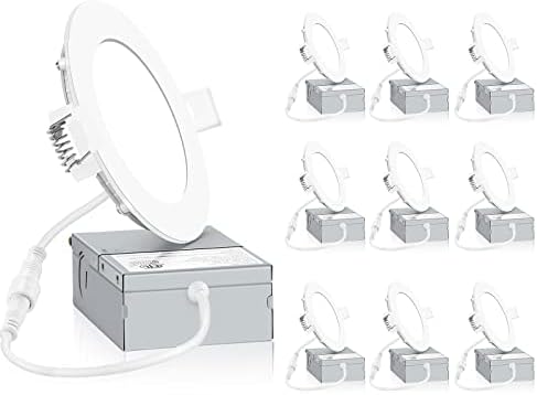 CSACCT LIGHT 4 Inch 3CCT 9W Ultra-Thin LED Recessed Pot Lights with ...