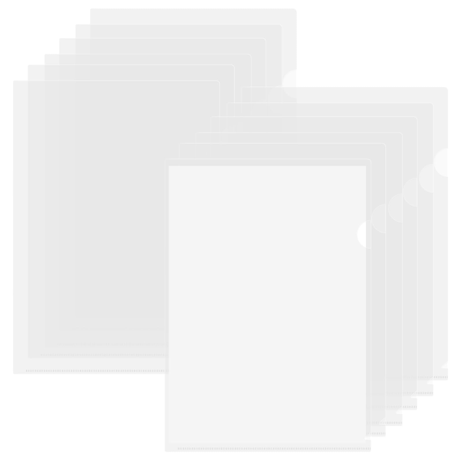 Snapklik.com : ViVin 36-Pack Sturdy Clear Folders For Documents, L-Type ...