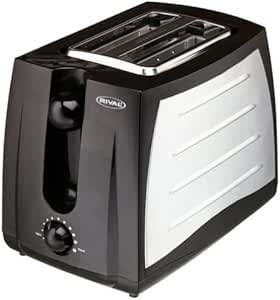 Amazon.com: Rival TT9272-BC Cool Touch 2-Slice Toaster, Black/Silver ...