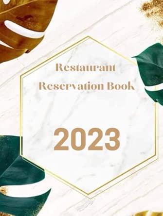 Amazon.com: 2023 Reservation Book For Restaurant: 1 Page A Day Dated ...