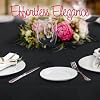 Amazon.com: HOUZZKINGZ USA Black Paper Tablecloths for Round Tables ...
