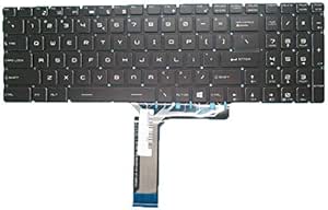 RTDPART Laptop Colourful Backlit Keyboard For MSI GS75 Stealth 8SE 8SF ...