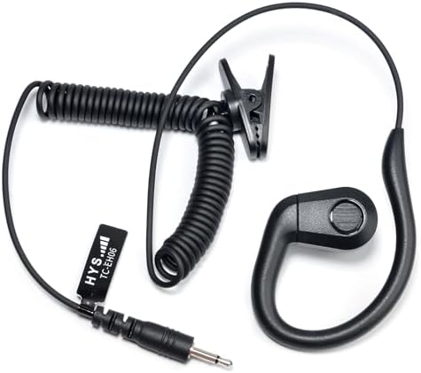 HYS Tactical Law Enforcement Radio Earpiece, Listen/Receiving ONLY, in ...