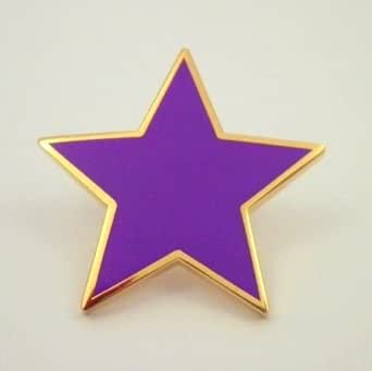 Plain Purple Star pin Badge : Amazon.co.uk: Fashion