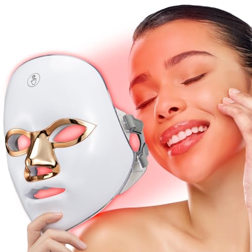 Red Light Mask For Face, 7 Colors Red Blue Light Face Mask, Facial Mask ...