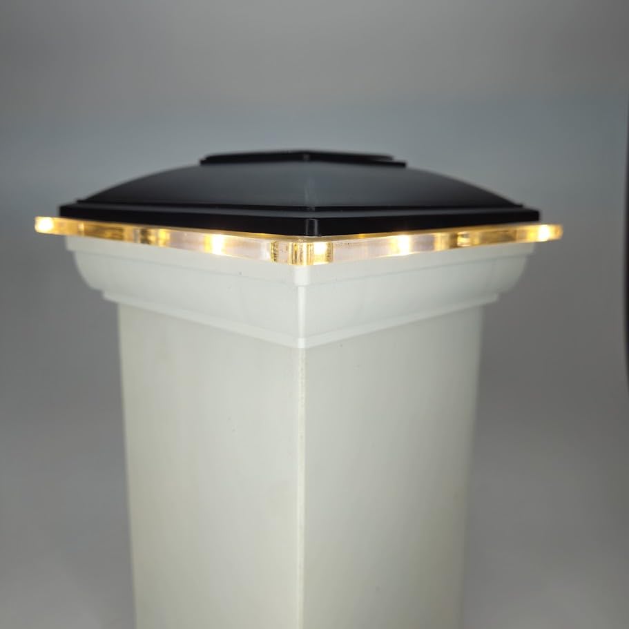 Glass Edge Lens Post Cap DekLights Solar Post Cap For TimberTech 4x4 ...
