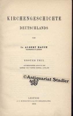 Kirchengeschichte Deutschlands. 5 Bände. : Hauck, Albert: Amazon.de: Bücher