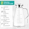 Amazon.com: Glass Pitcher with Lid - HIHUOS 68oz Water Pitcher with ...