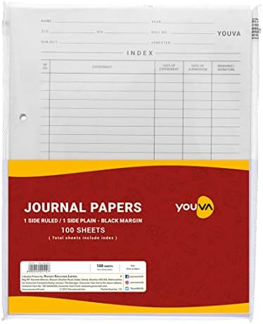 YOUVA Navneet Journal Paper with Black Margin for Students and Office ...